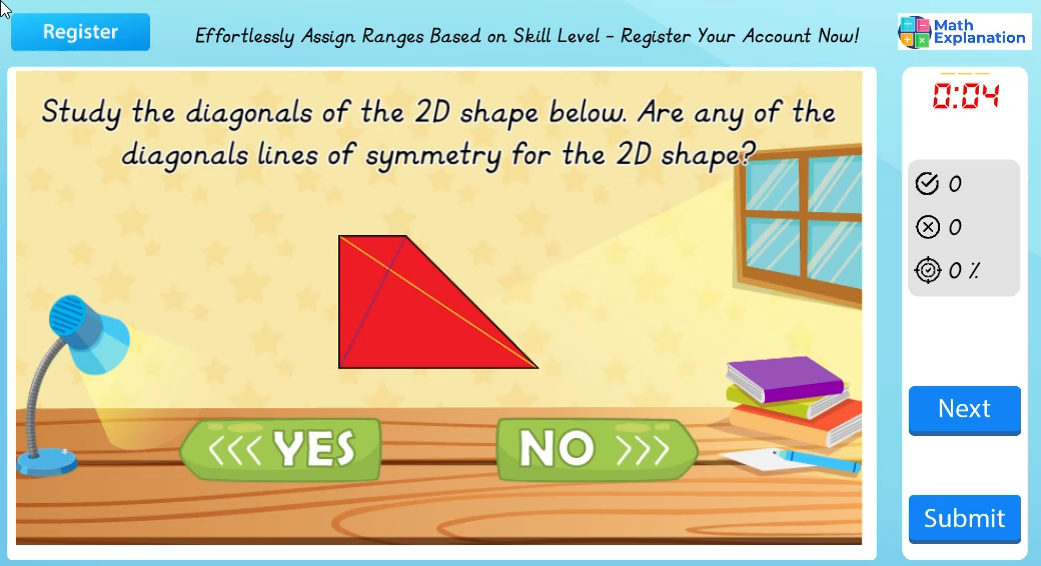 Math Explanation | Identifying axis of symmetry of 2D shapes - Engaging ...