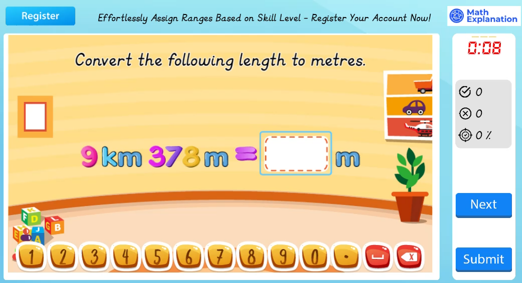 Math Explanation | Conversion of metrics: Kilometre to metres ...