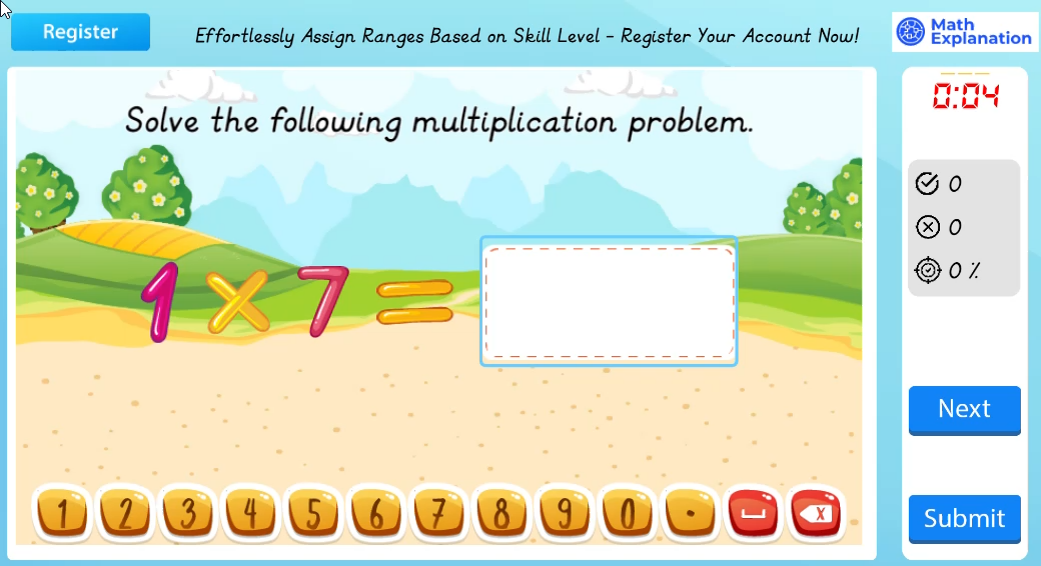 Math Explanation | 7 times table - Engaging Primary Maths Software