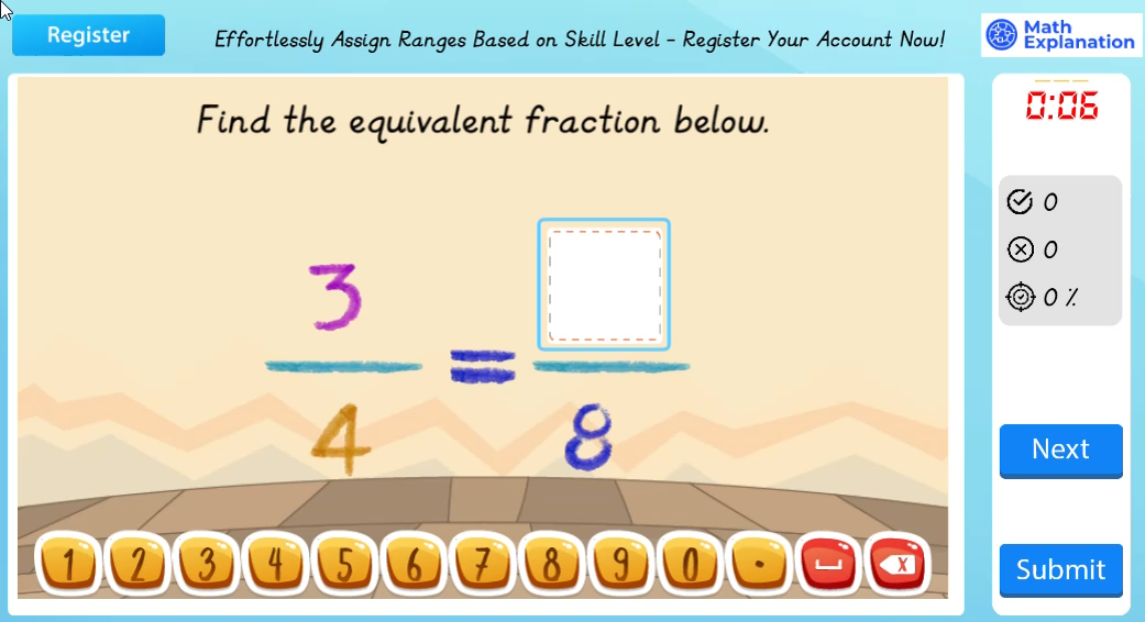 Math Explanation | Equivalent fractions with denominators of 2, 4 & 8 ...
