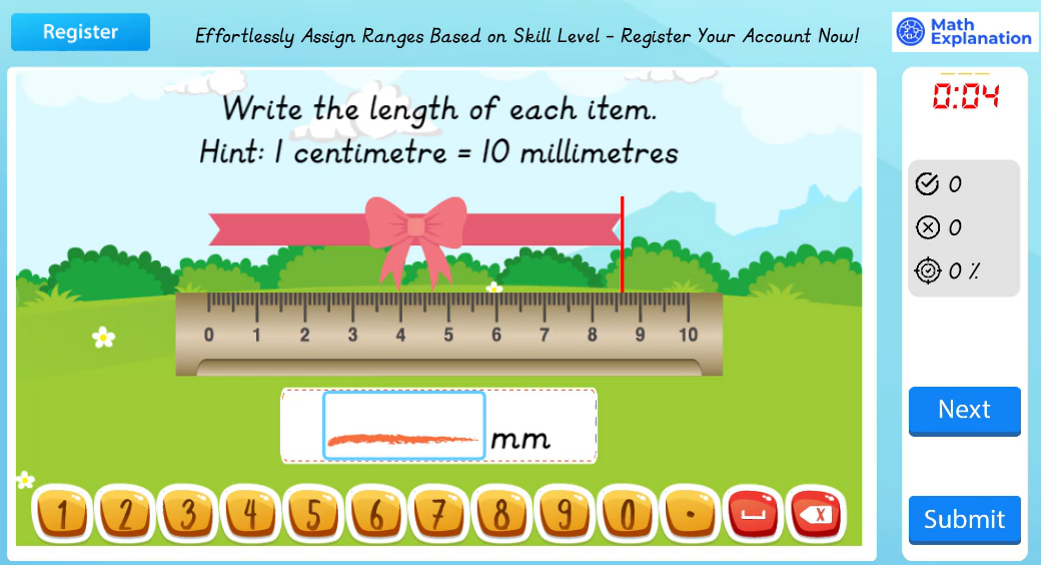 Math Explanation | Expressing length in centimetres and millimetres ...