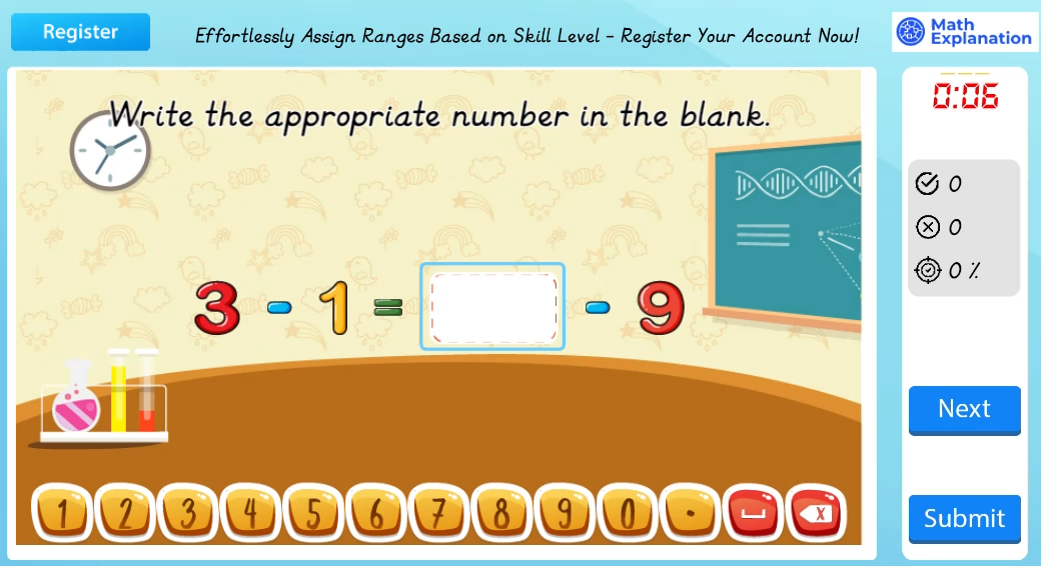 Math Explanation | Number sentence involving subtraction operations ...