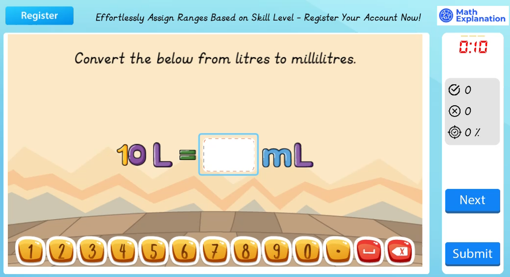 Math Explanation | Conversion of litres to millilitres - Engaging ...