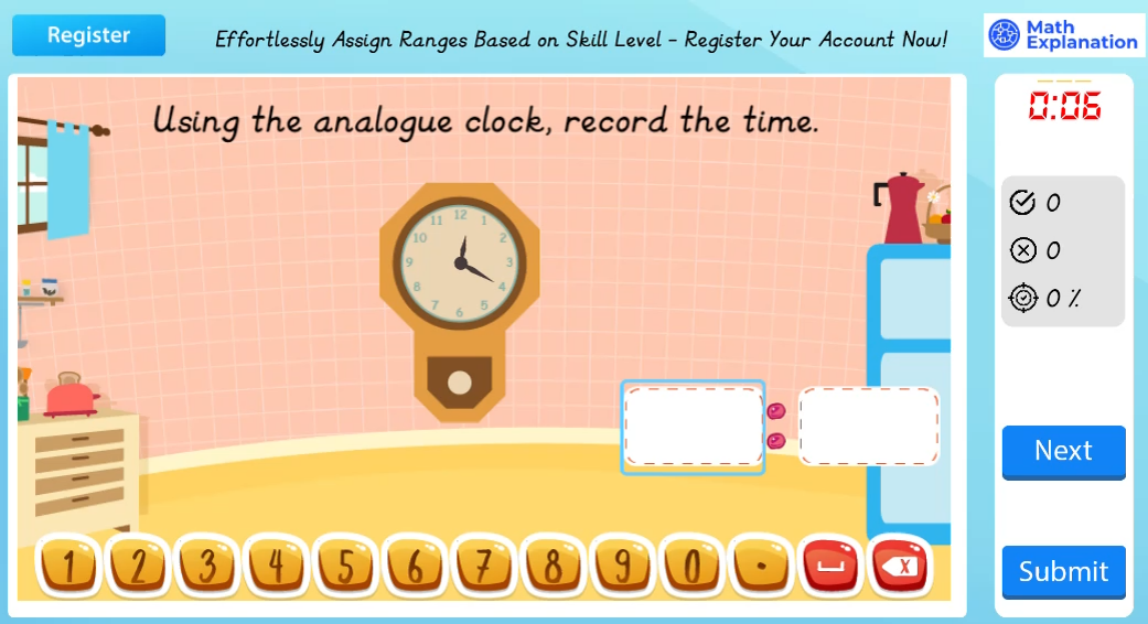 Math Explanation | Recording time with an analog clock - Engaging ...