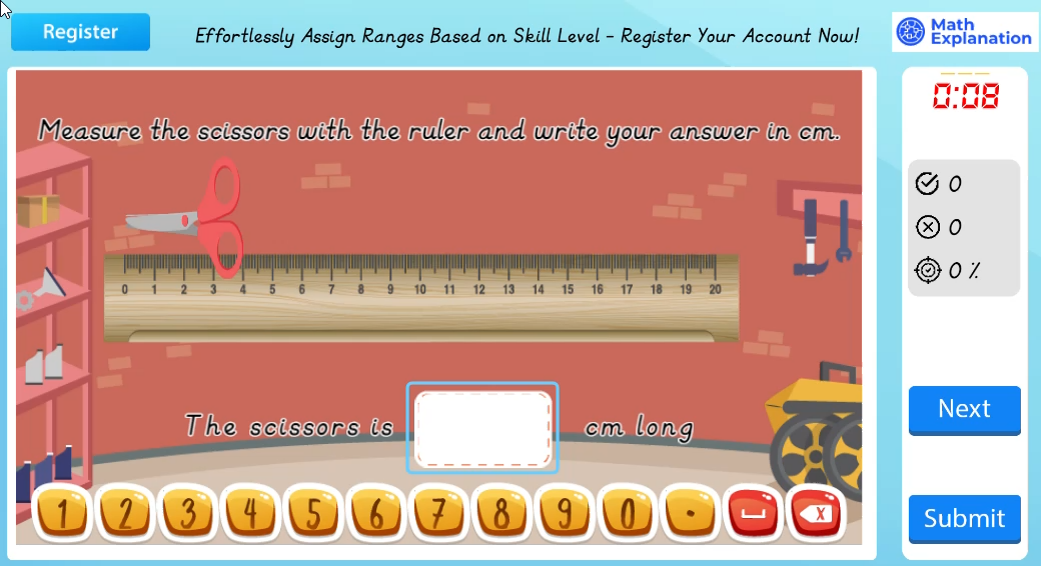 Math Explanation | Measuring lengths using formal units: Centimetres ...