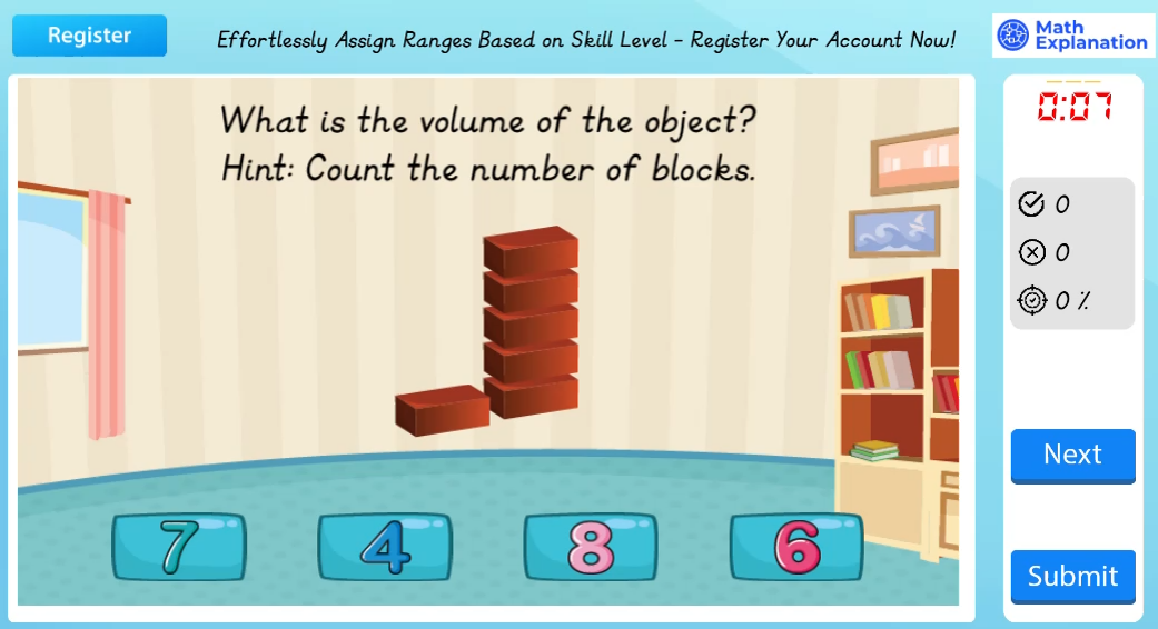 Math Explanation | Calculating volumes using blocks - Engaging Primary Maths Software
