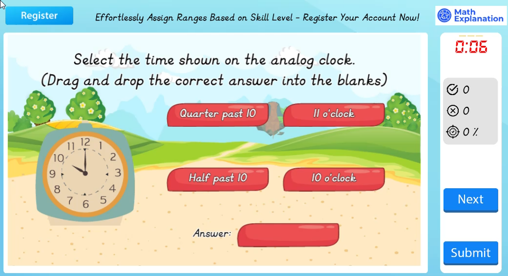 Math Explanation | Reading an analog clock - Engaging Primary Maths ...