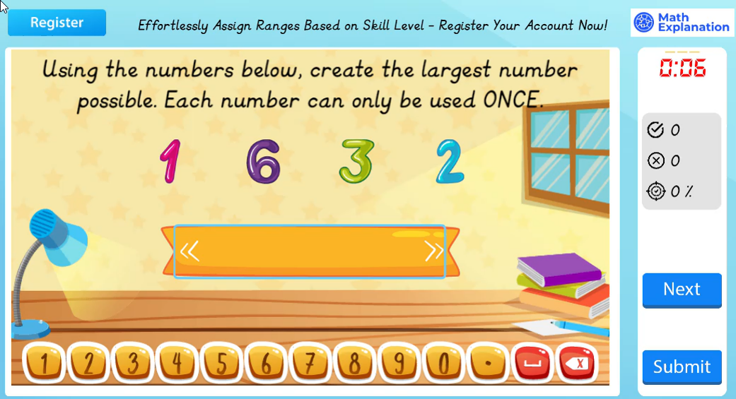 Math Explanation | Forming the largest number from four given digits ...