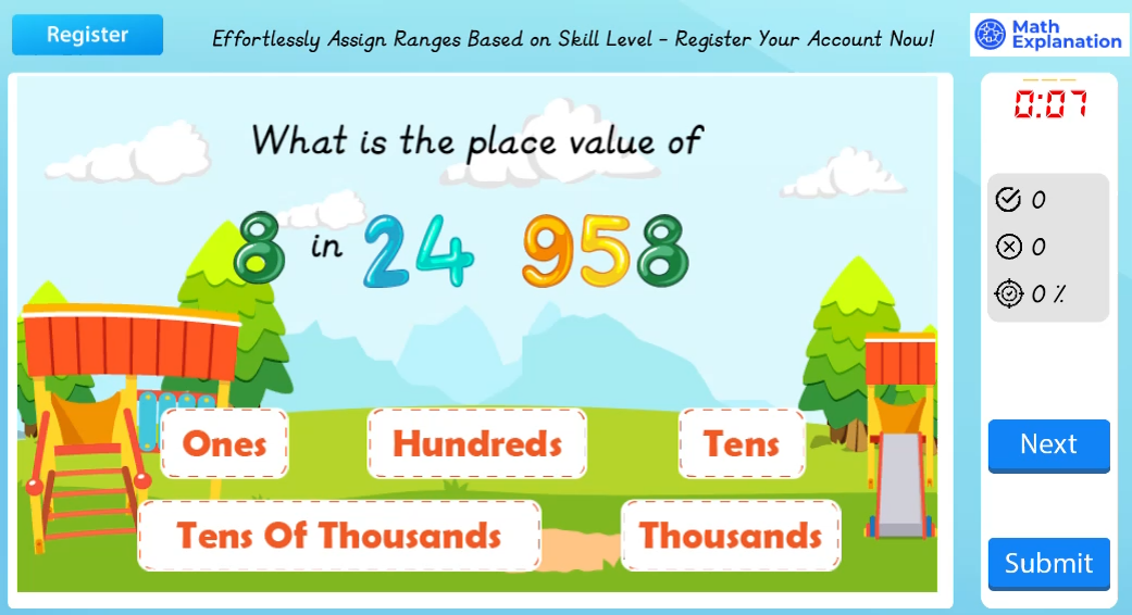 Math Explanation | Place value - Engaging Primary Maths Software