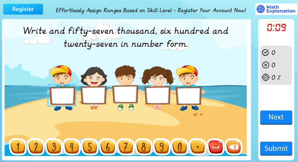 Math Explanation | Representing numbers of up to five digits using ...