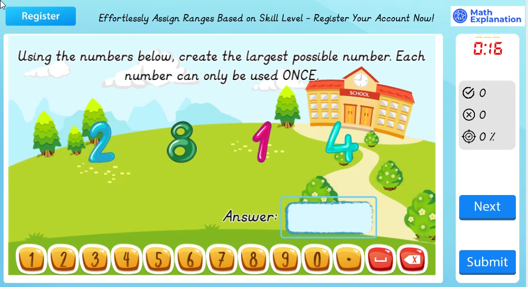 Math Explanation | Largest number possible - Engaging Primary Maths ...