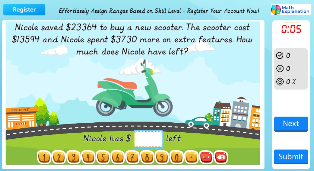 Math Explanation | Problem solving involving subtraction - Engaging ...