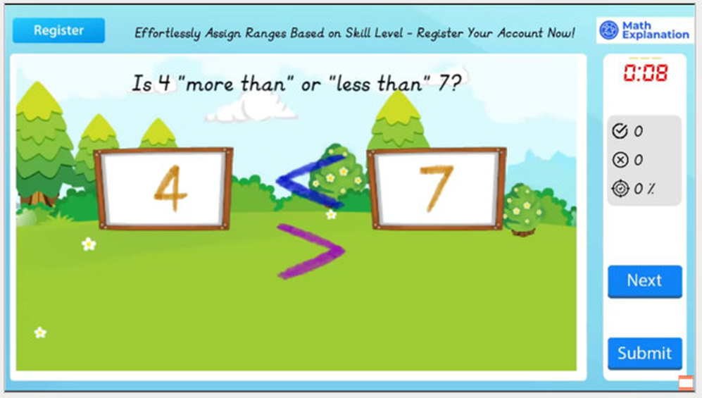 Math Explanation | Comparing numbers: More than or less than - Engaging ...