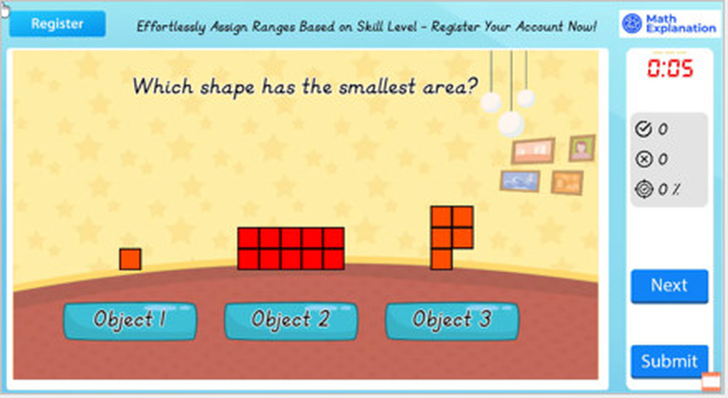 Math Explanation | Comparing areas - Engaging Primary Maths Software