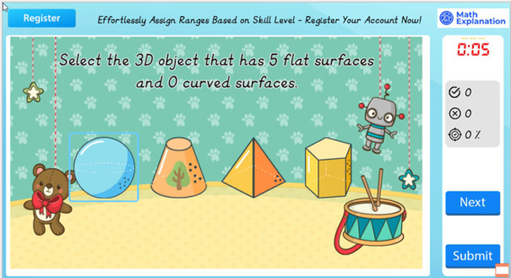 Math Explanation | Flat surfaces and curved surfaces - Engaging Primary ...