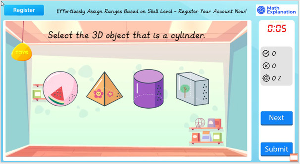 Math Explanation | Identifying 3D objects - Engaging Primary Maths Software