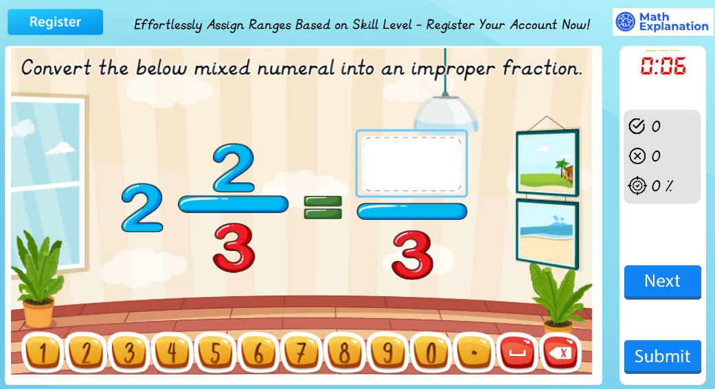 Math Explanation | Converting mixed numerals into improper fractions ...