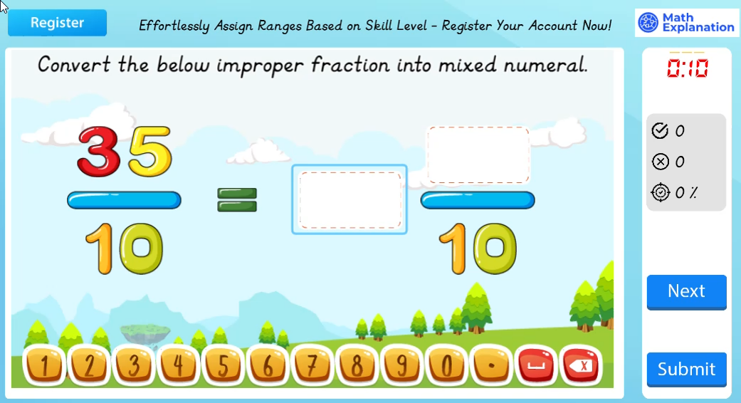 Math Explanation | Converting improper fractions to mixed numerals ...