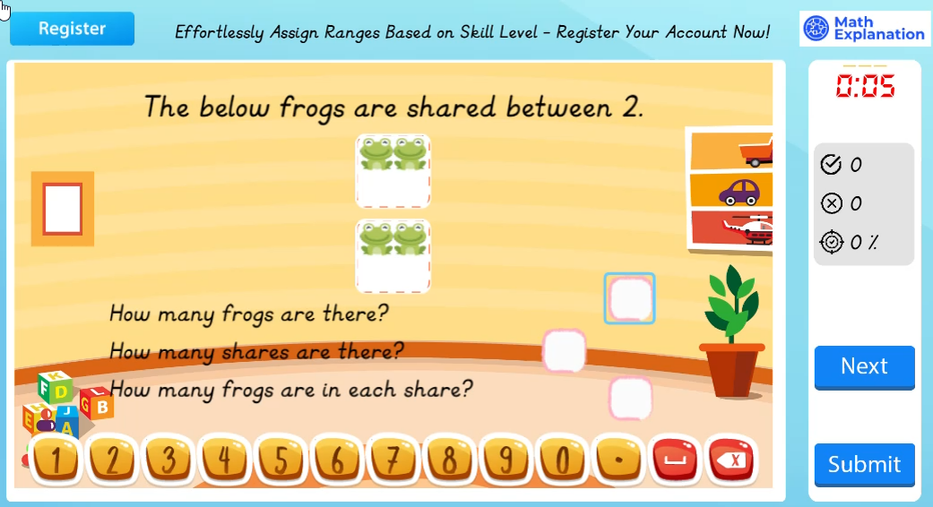 Math Explanation | Division by sharing - 2s - Engaging Primary Maths ...
