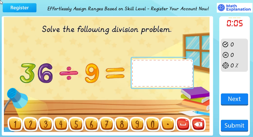 Math Explanation | Division by 9 - Engaging Primary Maths Software