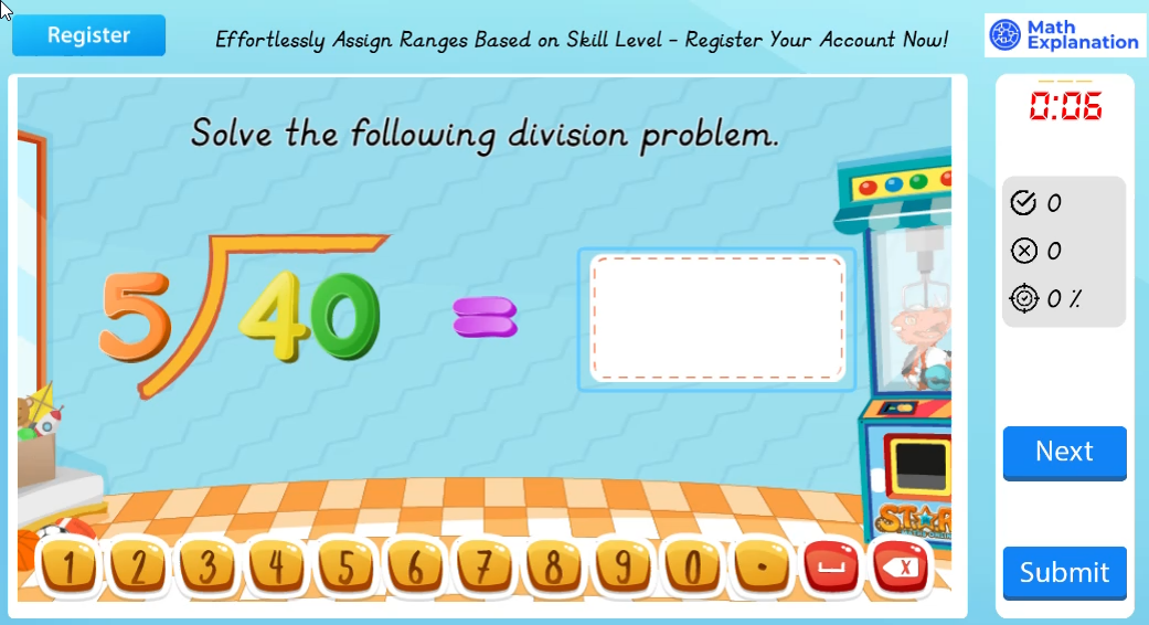 Math Explanation | Division by 5 - Engaging Primary Maths Software