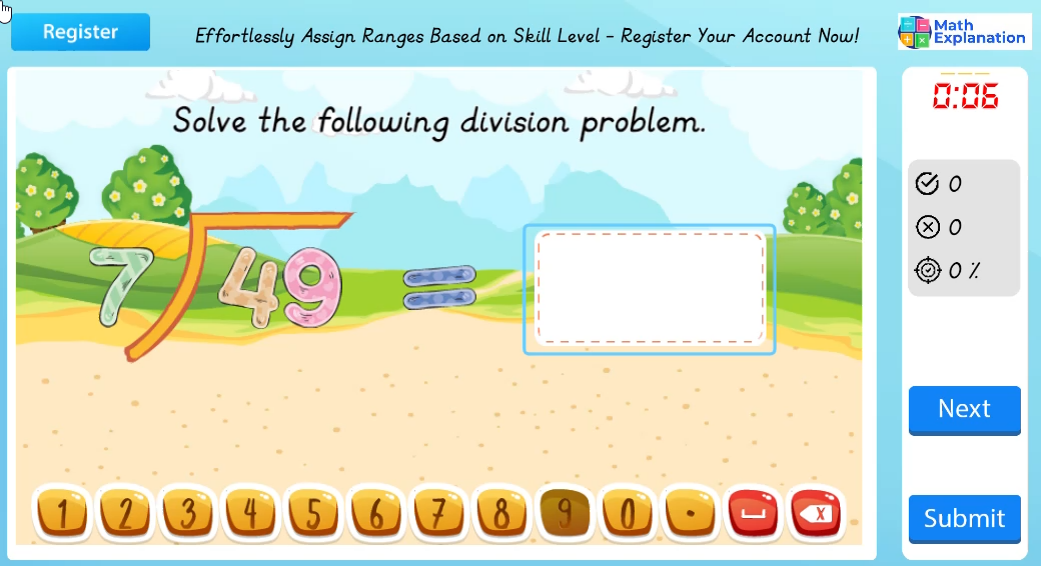 Math Explanation | Division by 7 - Engaging Primary Maths Software