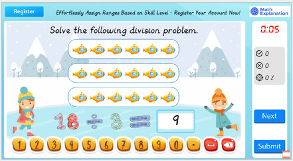 Math Explanation | Division by 3 - Engaging Primary Maths Software