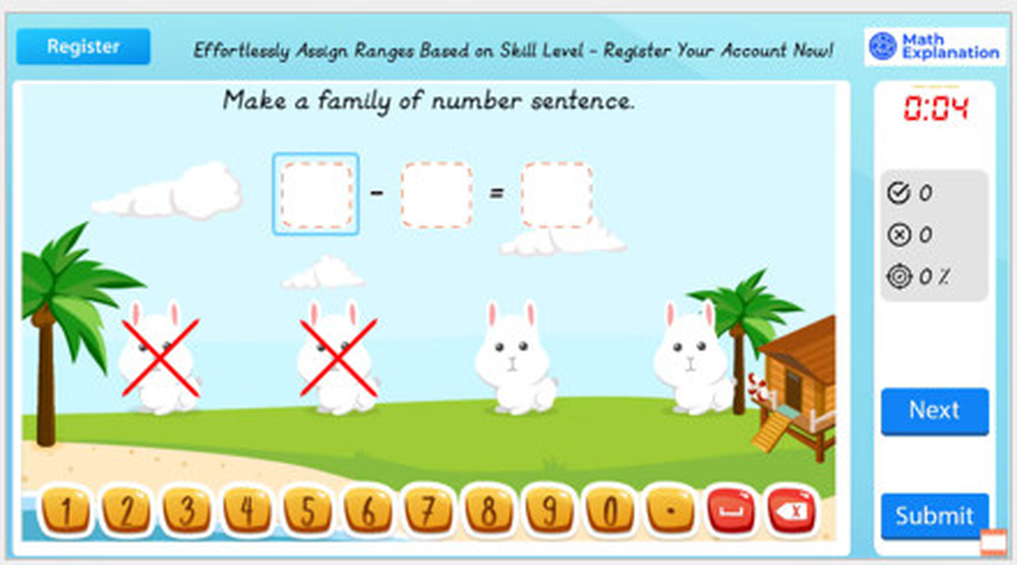 Math Explanation | Number sentences in words: Subtraction - Engaging ...