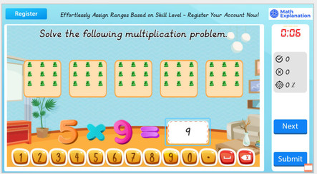Math Explanation | 5 Times table - Engaging Primary Maths Software
