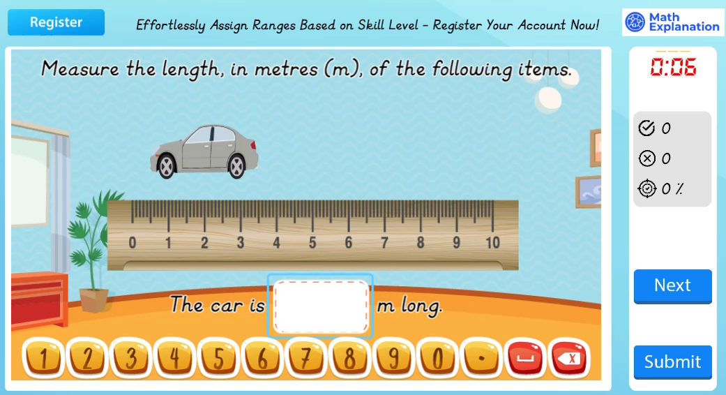 Math Explanation | Measuring lengths using formal units: Half a metre ...
