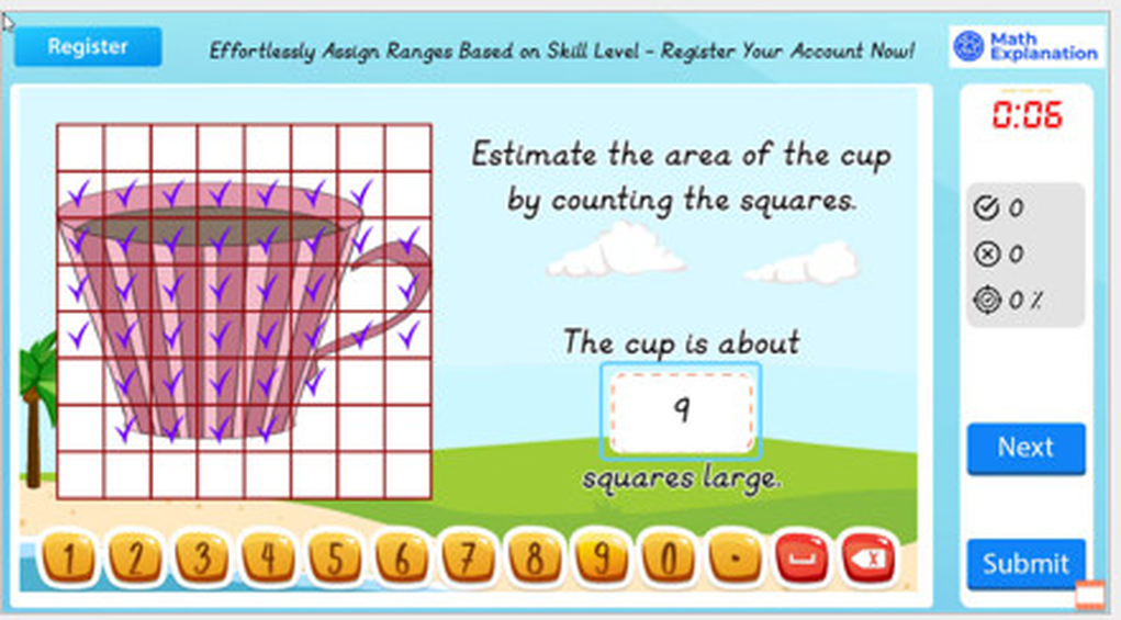 Math Explanation | Measuring area using informal units - Engaging ...