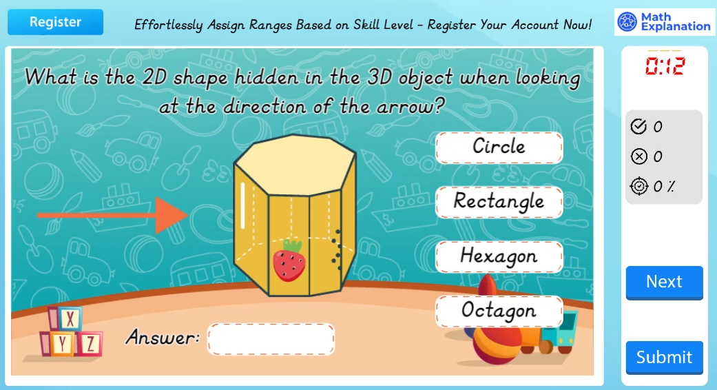 Math Explanation | Views of 3D objects - Engaging Primary Maths Software
