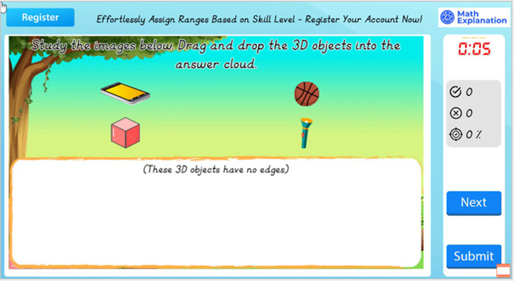 Math Explanation | Features of 3D objects - Engaging Primary Maths Software