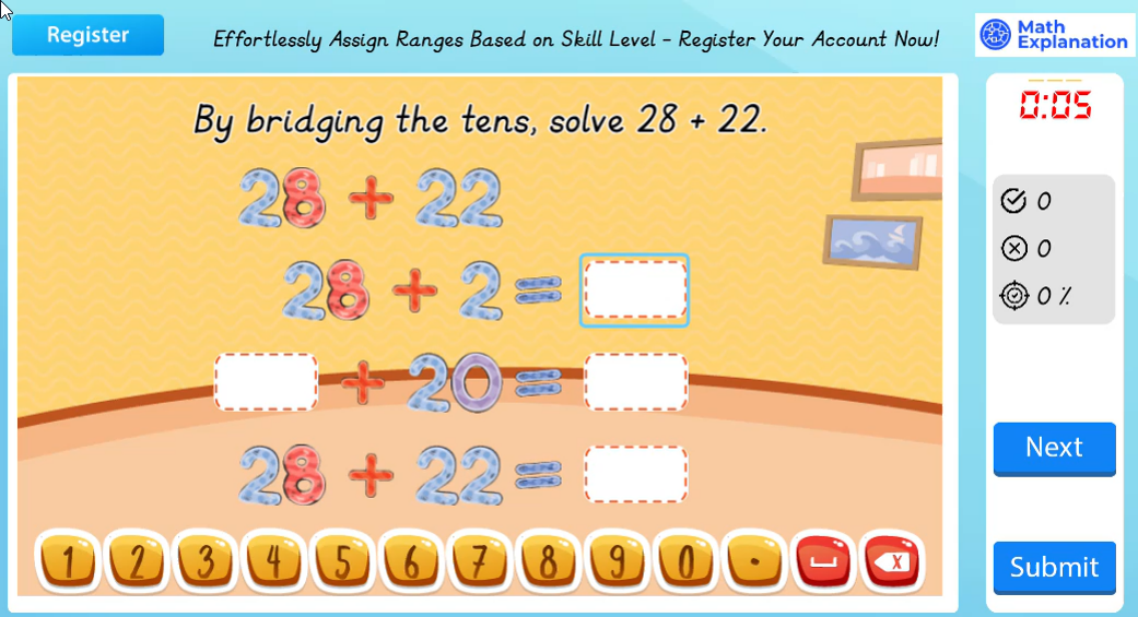Math Explanation | Bridging the decade - Engaging Primary Maths Software