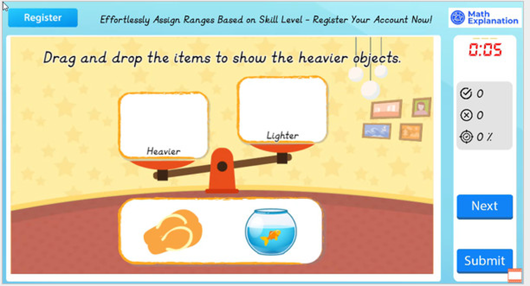 Math Explanation | K-Comparing masses using a balance - Engaging ...